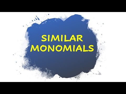 Similar Monomials Explained - The Math Lounge - YouTube