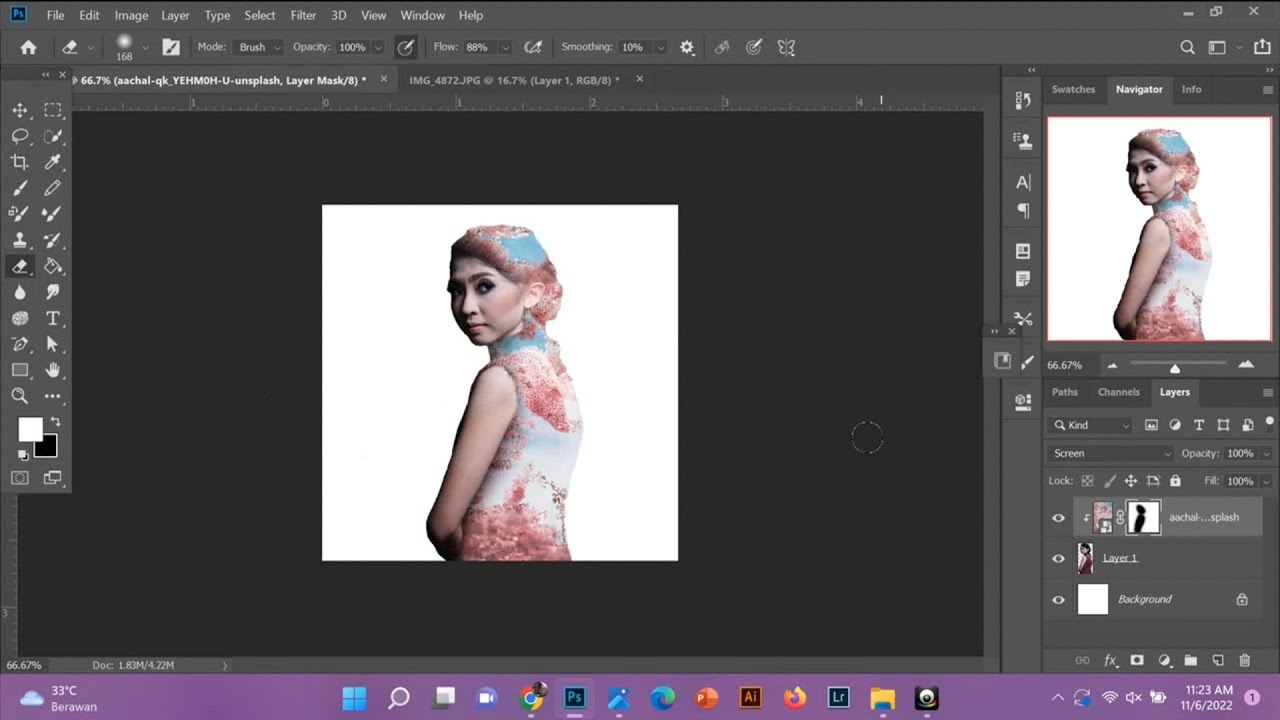 Tutorial Membuat Double Eksposure Di Photoshop | by Alya Sausan - YouTube