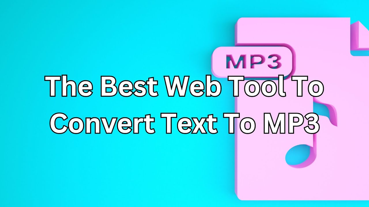 The Best Web Tool To Convert Text To MP3 - YouTube