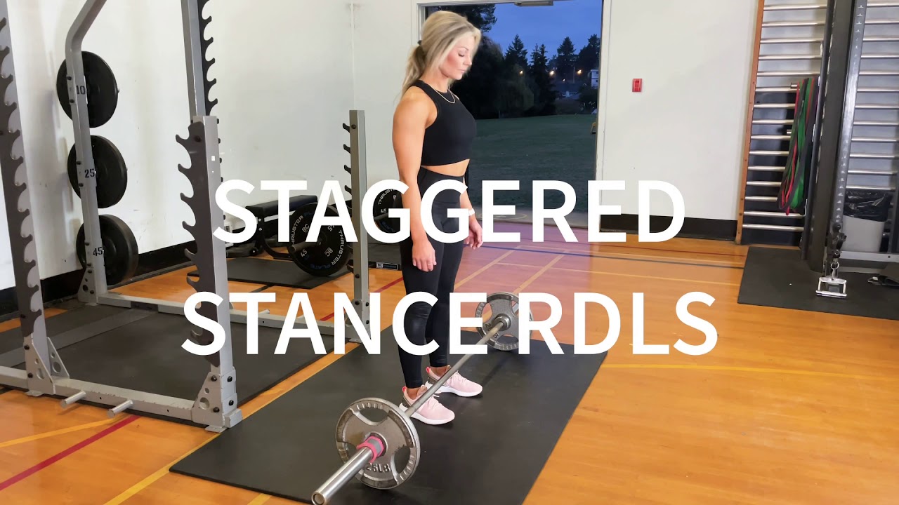 HOW TO DO: Staggered Stance Barbell RDLs - YouTube