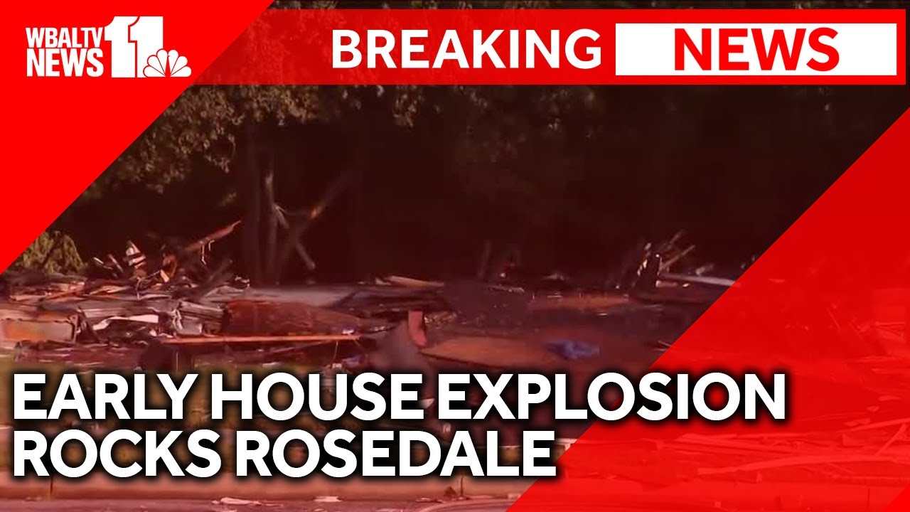 Explosion and fire level house in Rosedale, officials say - YouTube