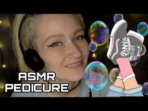 ASMR - big sis gives you a pedicure roleplay (sudsy + lather sounds) 🧼🧽 ...