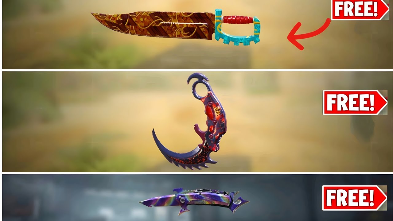 how to get assault knife & karambit & folding knife for free in codm s7 ...