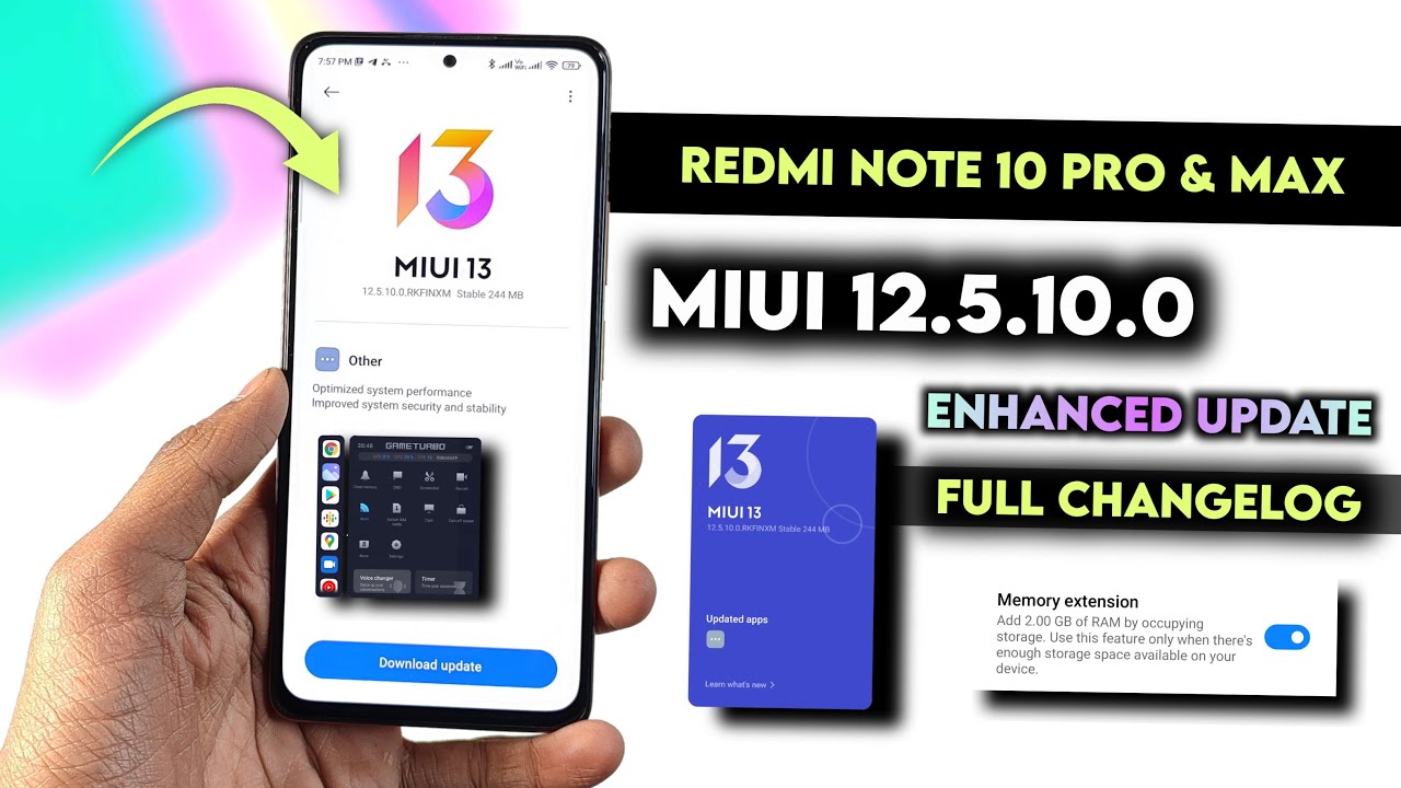 Redmi Note 10 Pro & Max MIUI 12.5.10.0 Update Full Changelog - YouTube