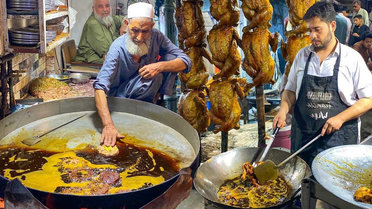 PESHAWAR Street Food TOUR | Chapli Kebab + Street Chicken Karahi + Fish ...