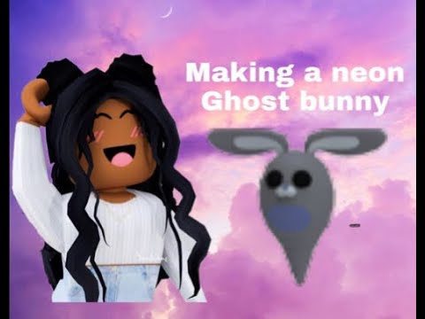Making a neon ghost bunny 🤩 !adopt me! - YouTube