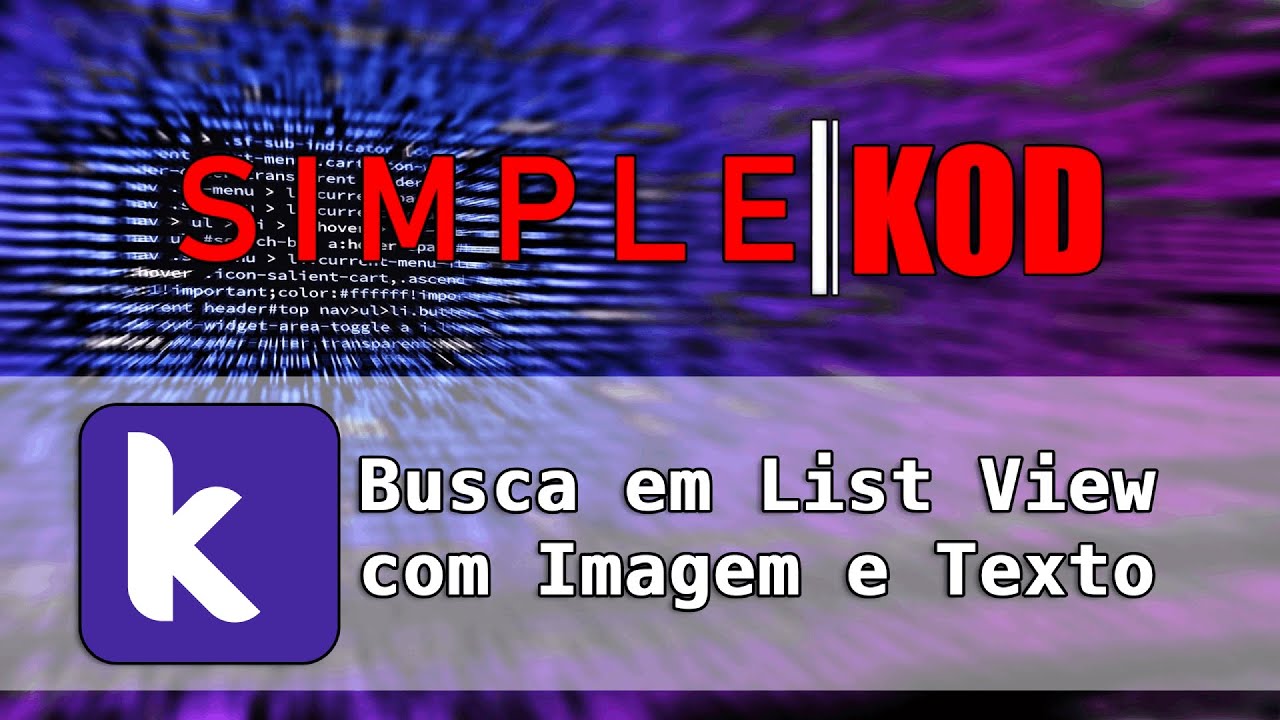 Como criar campo de busca na List View Image and Text - Kodular - YouTube