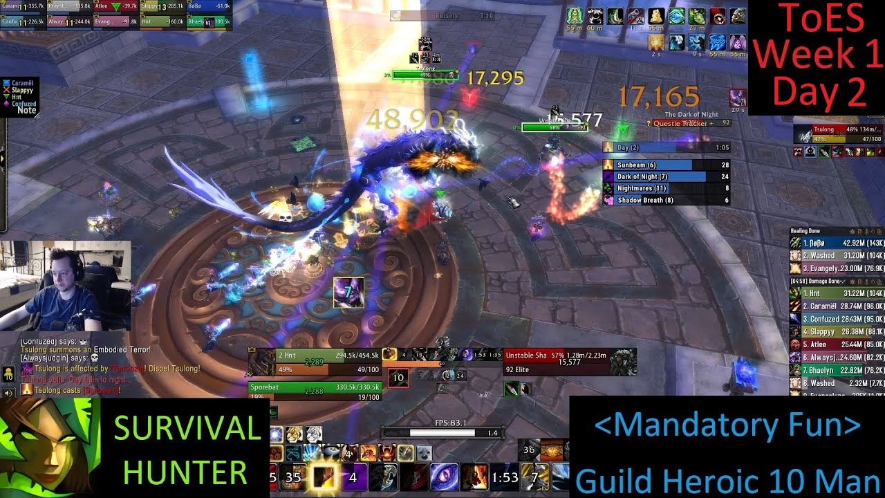 H ToES 10 man DAY 2 (Tsulong + Lei Shi) - Survival Hunter PoV - Week 6 ...