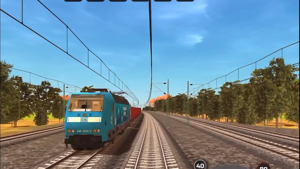 German commuter train cab view train ride from Munich to Augsburg ...