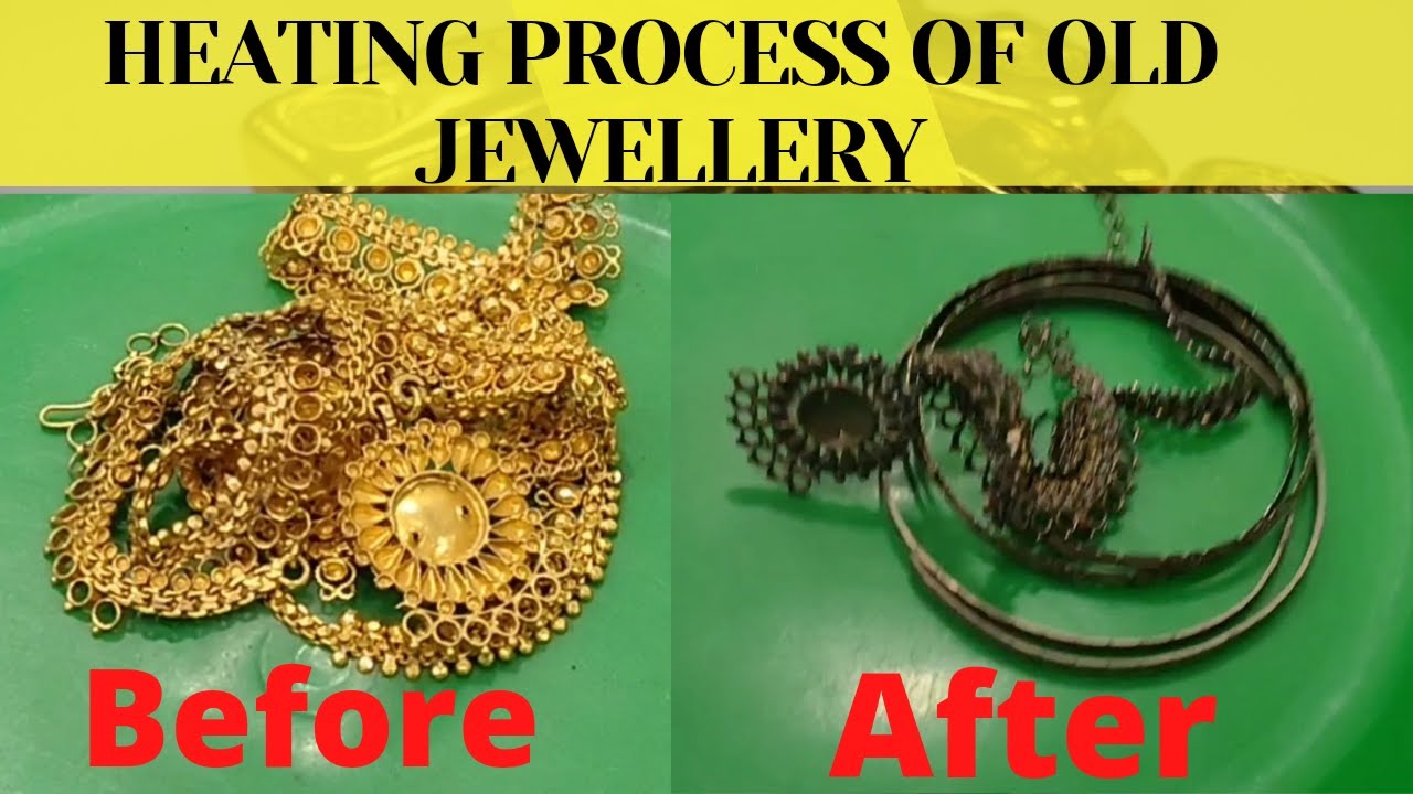 Turning old Gold Jewellery into new Golden bar - Heating process🔥 - YouTube