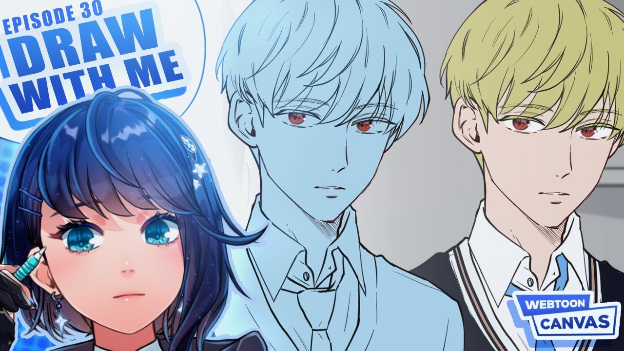 【WEBTOON】Working in base colors【DRAW WITH ME】Ep. 30 🌙 - YouTube