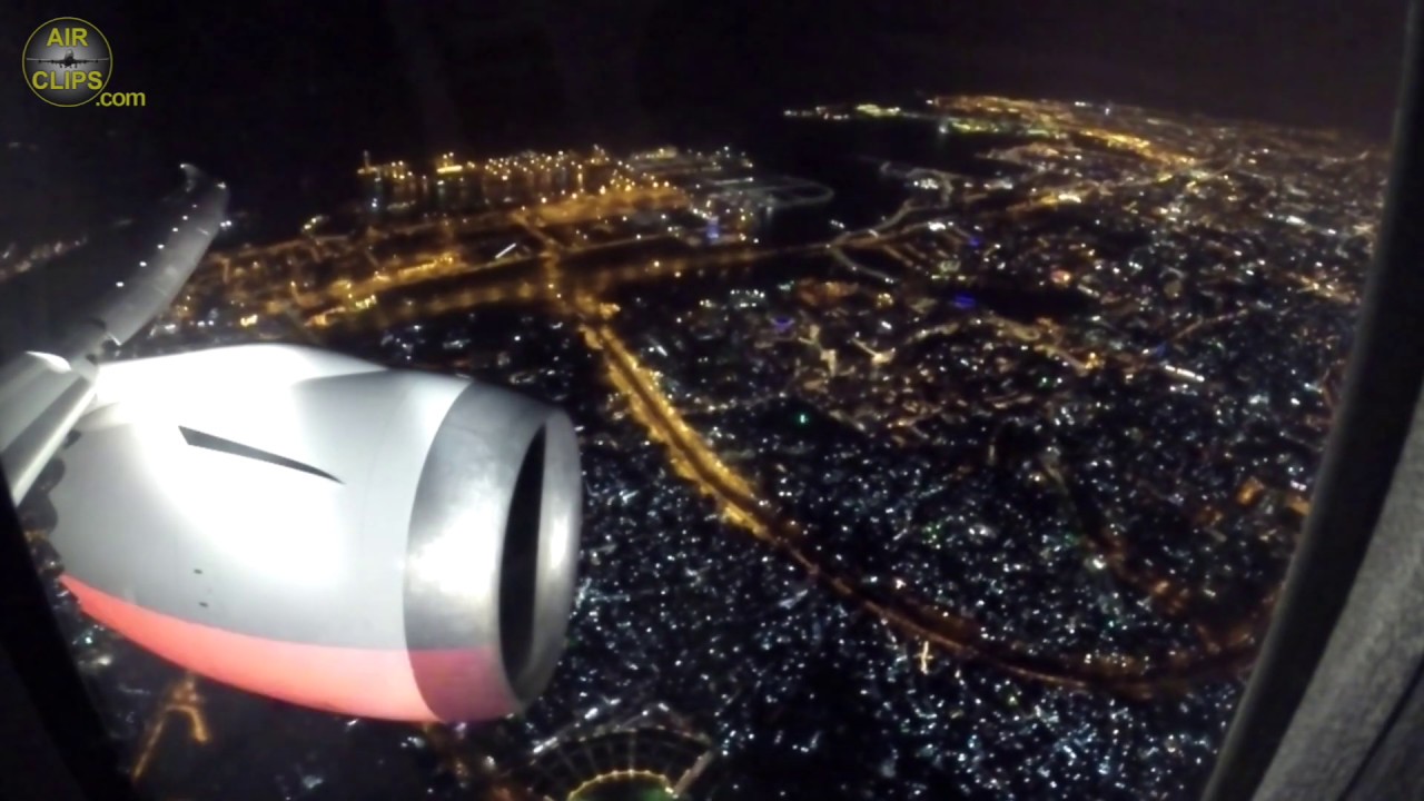 Beautiful Boeing 787-9 Engine Views during Jeddah Night Landing ...