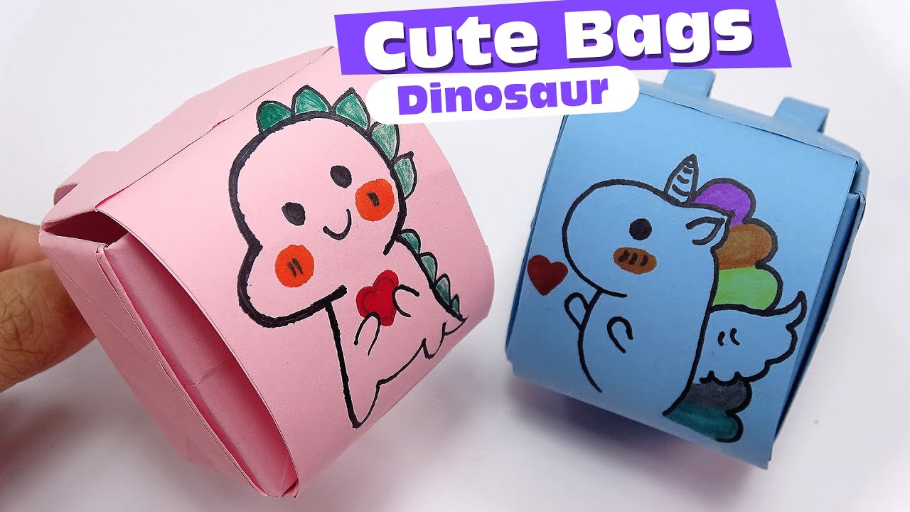 How to make an origami backpack of paper | Easy Suitcase Crafts | Back ...