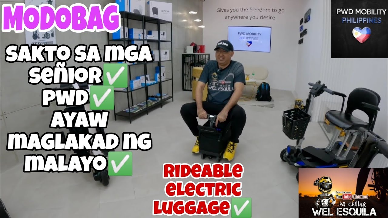 ELECTRIC MOBILTY SCOOTER | MODOBAG | ELECTRIC LUGGAGE - YouTube