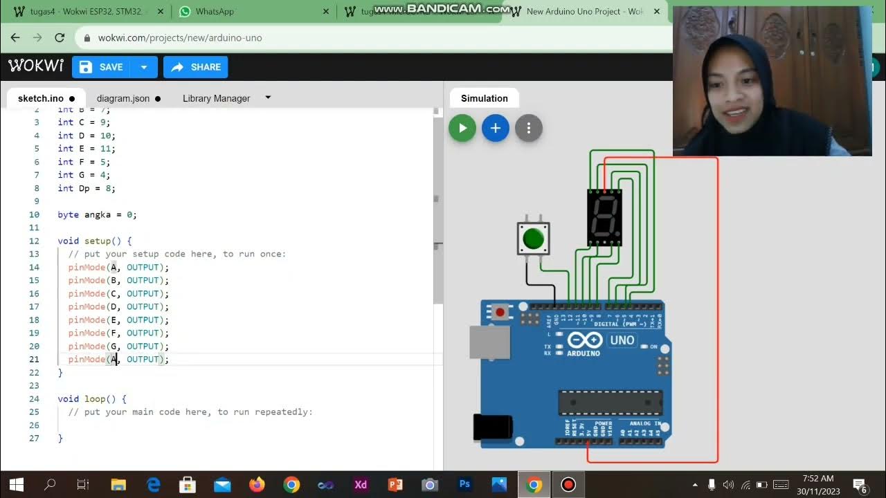 Simulasi Rangkaian Menggunakan 7Segment Display untuk Menampilkan Huruf || tugas4 || Simulator ...
