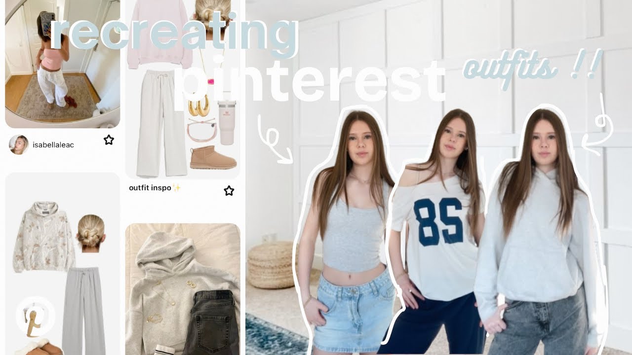 RECREATING PINTEREST OUTFITS - YouTube