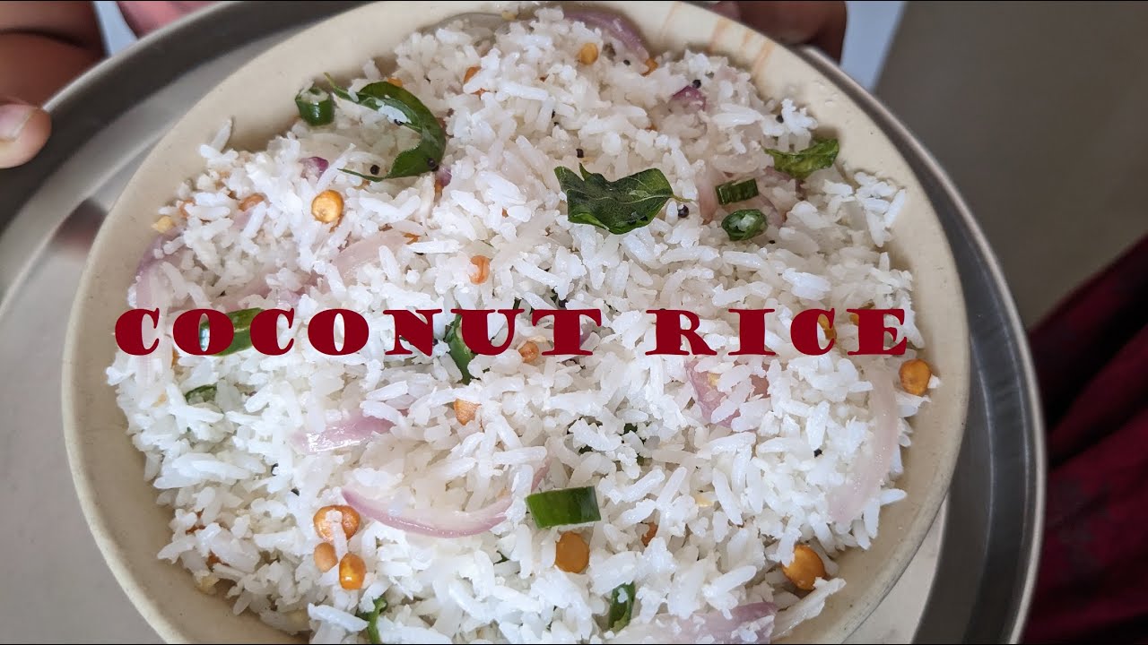 kobbari annam (coconut rice) - YouTube