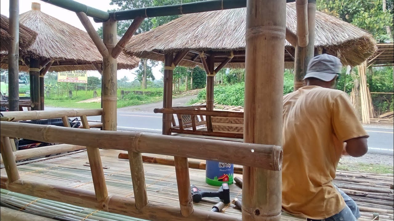 Bamboo craft,,berugak bambu/gazebo bambu - YouTube
