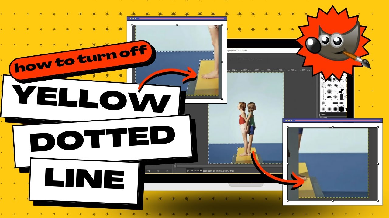 YELLOW DOTTED LINE In GIMP What Is It How To Turn If Off YouTube YELLOW DOTTED LINE In GIMP What Is It How To Turn If Off YouTube