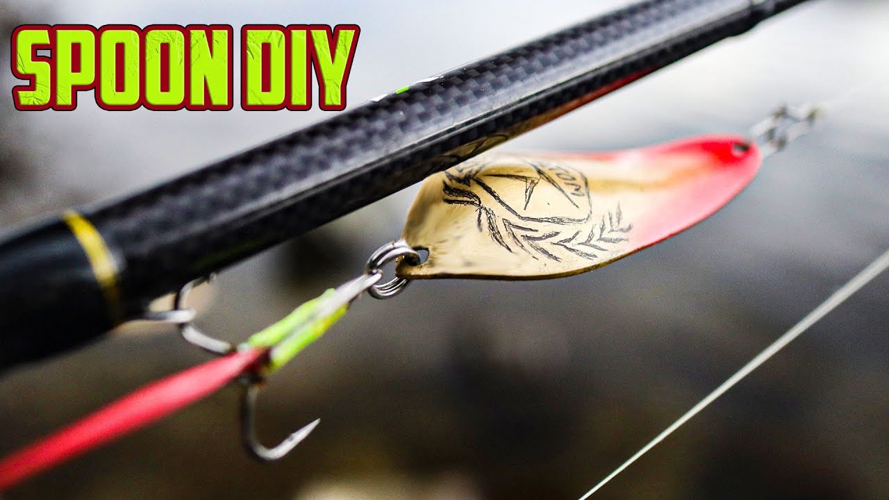 Making spoon lure in a primitive way in a tree - YouTube