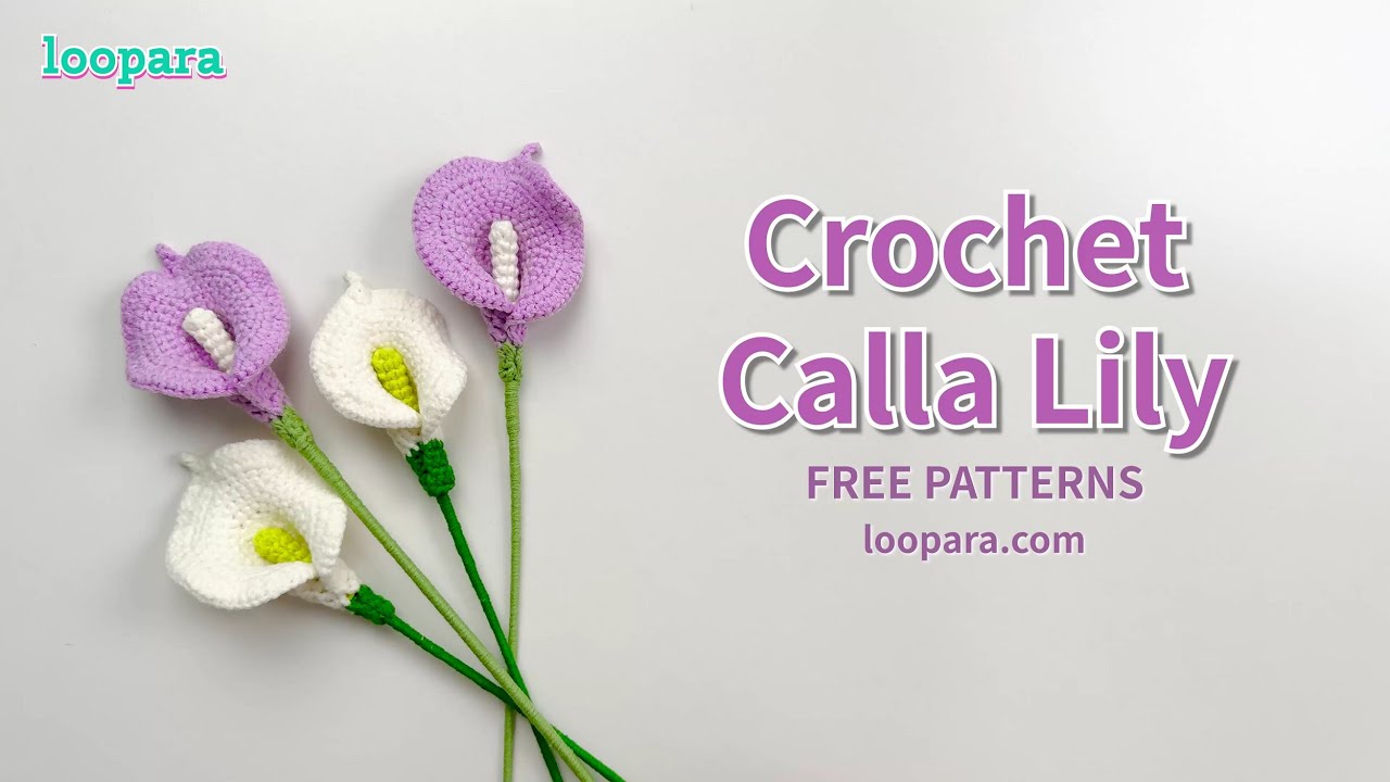 Crochet Calla Lily Flower - Free Pattern - YouTube
