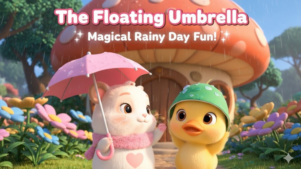 🌧️ The Floating Umbrella | Milo & Pip Ep 4| Cute Baby Hamster & Duck ...
