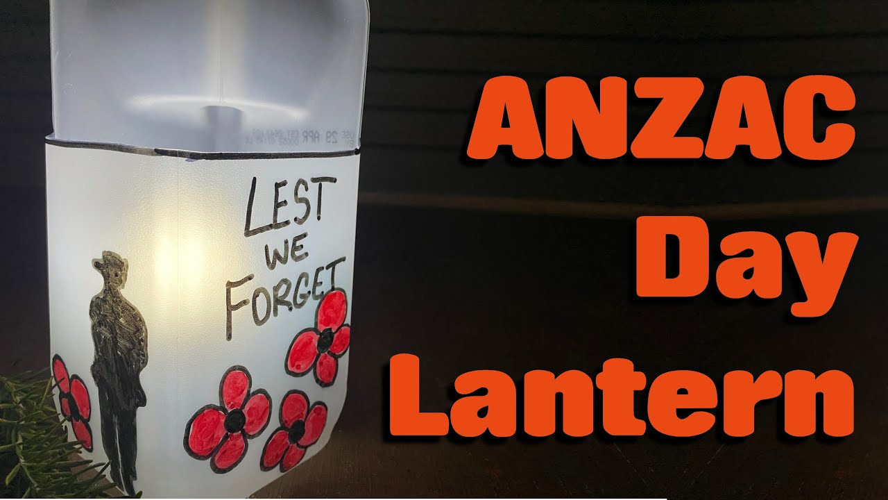 Easy ANZAC Day Craft - Commemorative Lantern - YouTube