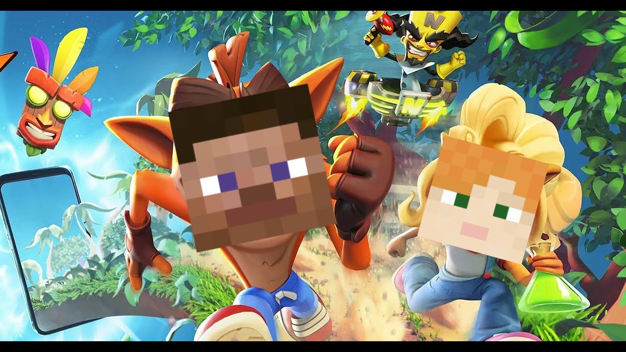 Playing a Crash Bandicoot map on Minecraft - YouTube