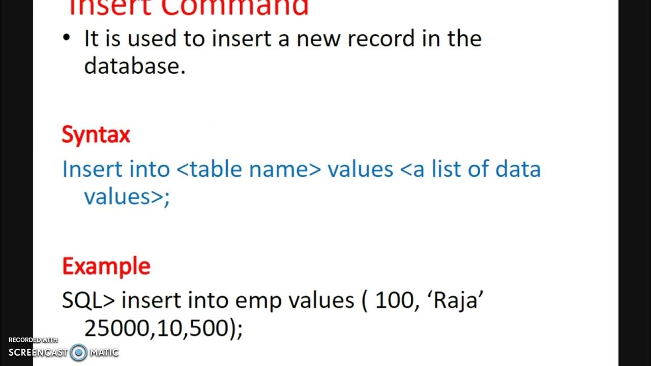DBMS SQL Fundamentals - YouTube