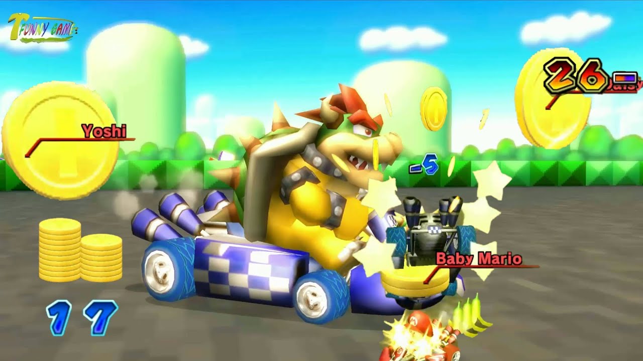 Bowser Coin Runners (Video HD 60Fps) Mario Kart Wii - Tung Funny Game ...
