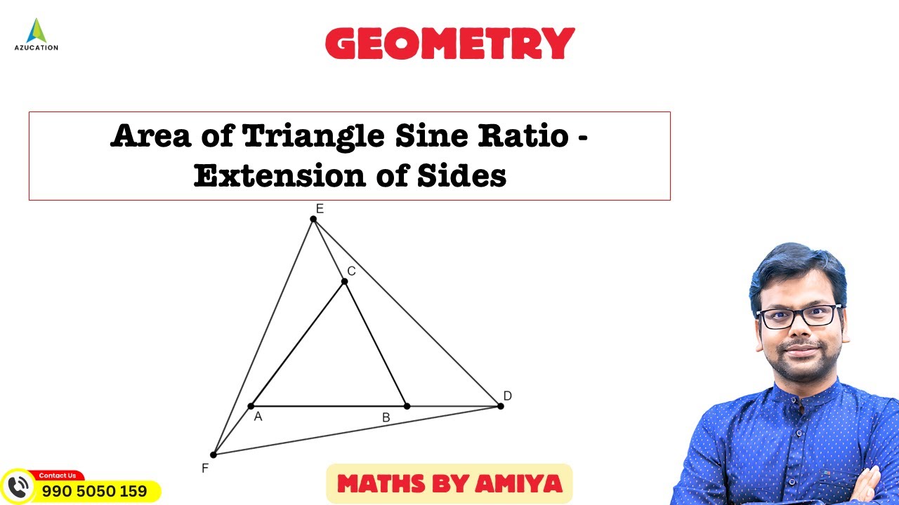 Geometry for CAT Exam : Area of Triangle Sine Ratio - Extension of ...