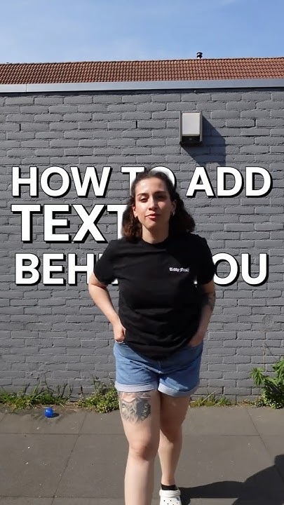 Add background text without green screen | How to add text behind you in videos - YouTube