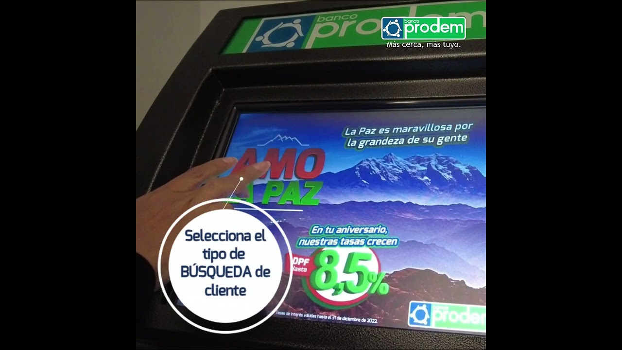 Pago de Servicios en Cajero Automático Banco Prodem - YouTube