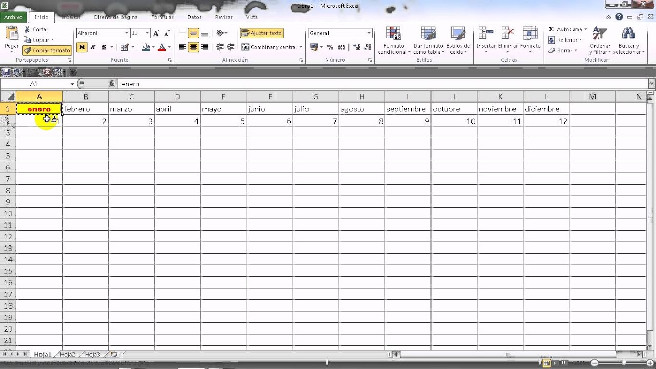 Excel básico 2010. Cómo copiar formato de celdas - YouTube