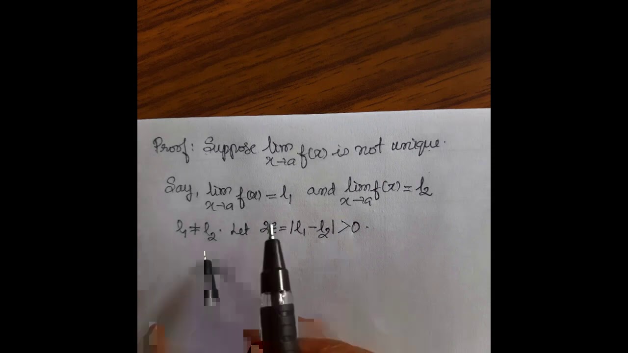 Uniqueness Of Limit Theorem YouTube uniqueness-of-limit-theorem-youtube