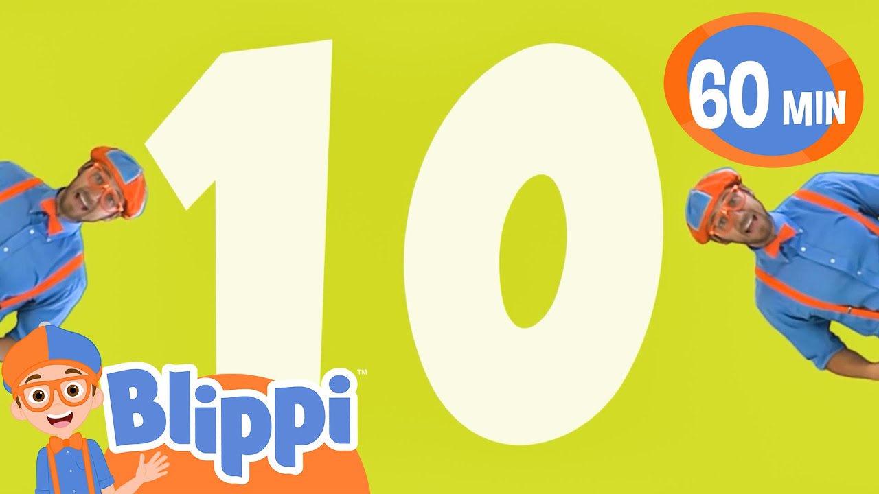1 to 10 Song! | Count with BLIPPI! | KARAOKE | Educational Songs For ...