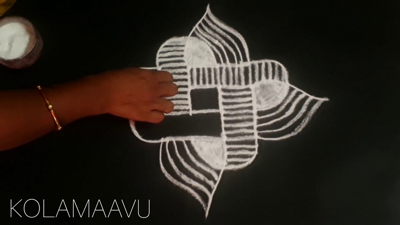 EASY LINE KOLAM - #6 - YouTube