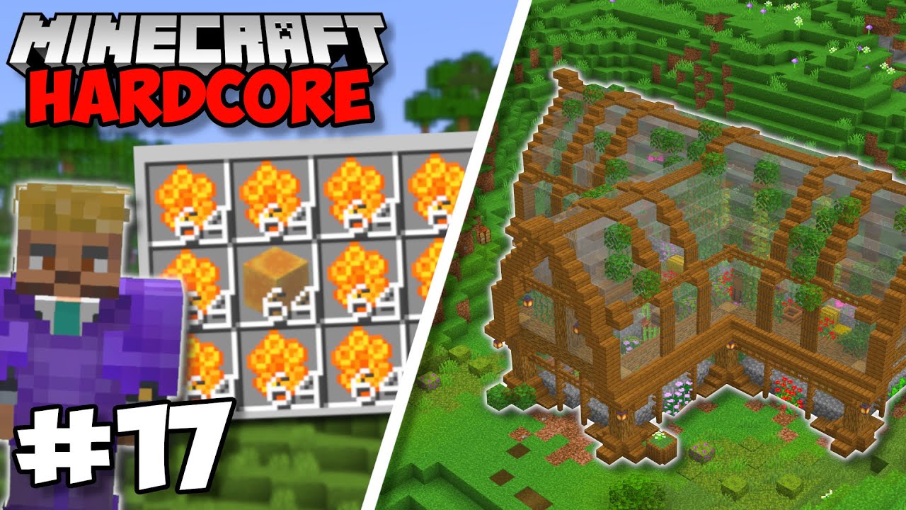 I Made A Giant GREENHOUSE & Bee Farm! - Minecraft 1.18 Hardcore (#17 ...