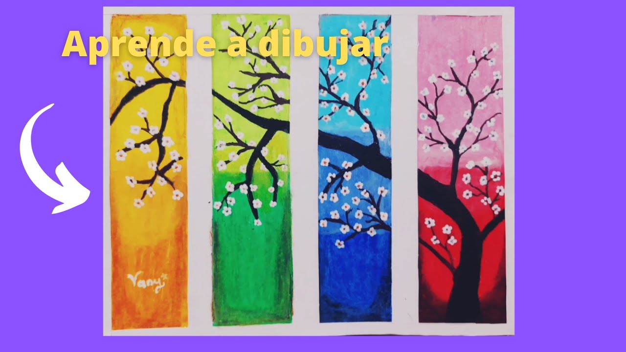 Aprende a dibujar con gises pastel | (Árbol)🌳 | Crea tus cuadros para ...