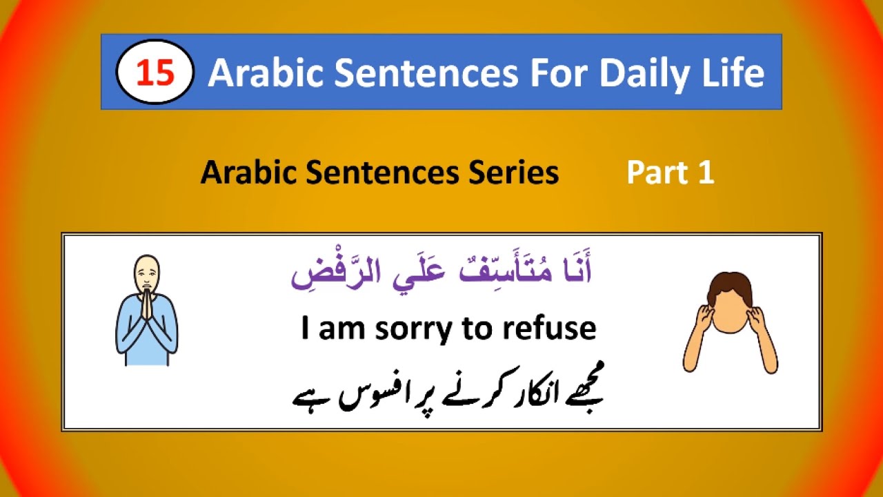 15 Arabic Sentences For Daily Life Part 1 | Learn Spoken Arabic ...