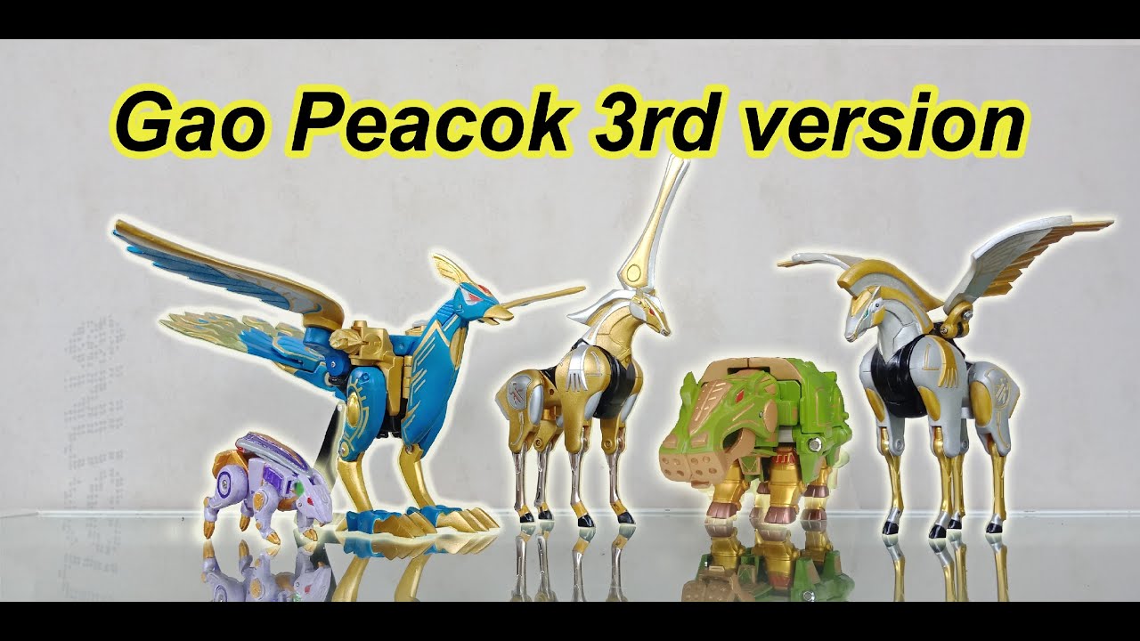 gao peacok versi 3 ( power rangers wild force , gao rangers megazord ...