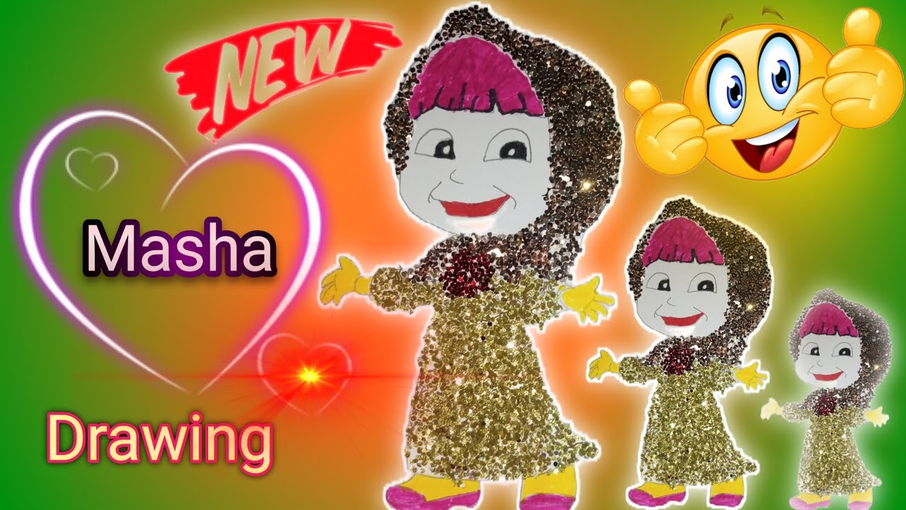 how to draw masha | masha drawing easy step by step #drawing #masha # ...