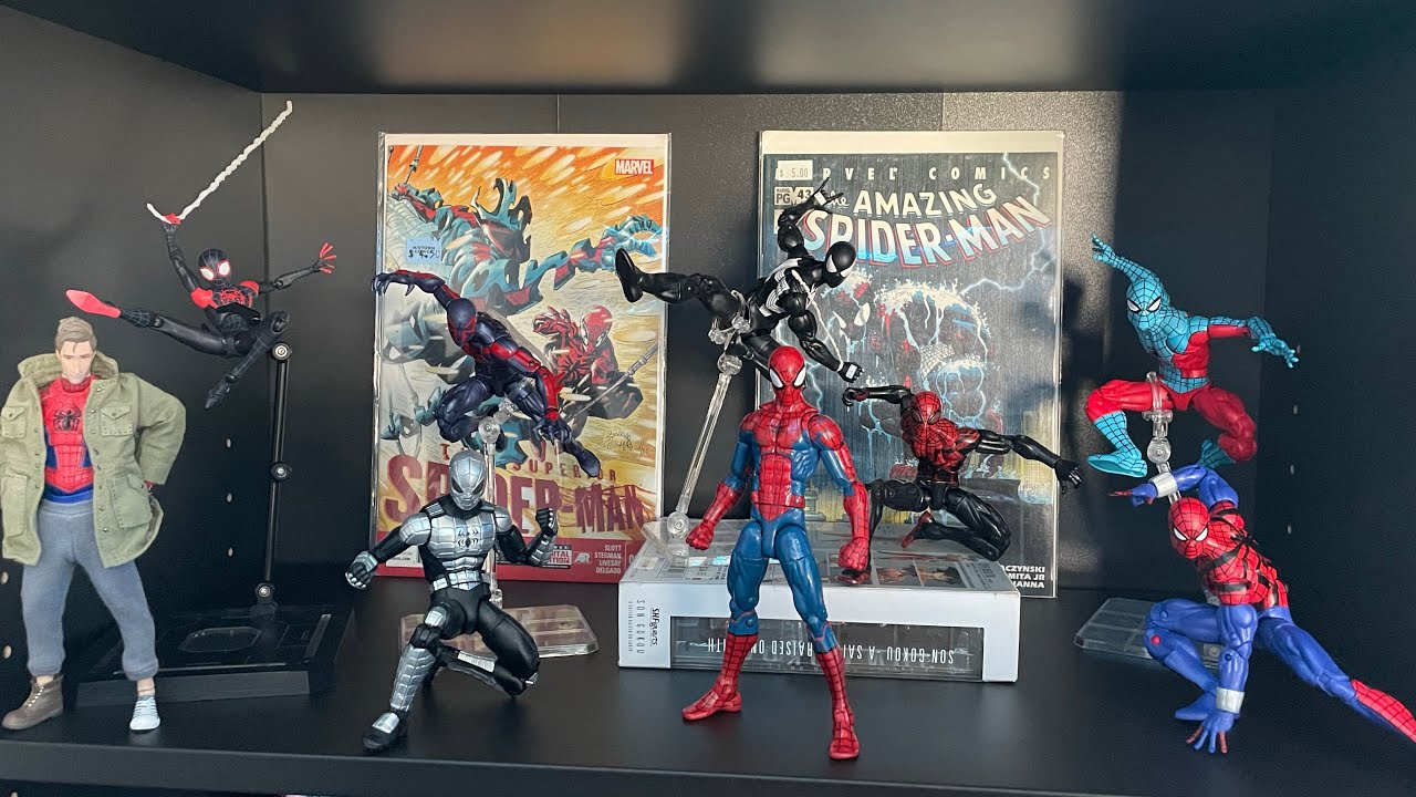 Creating a new marvel legends spider verse display and more! - YouTube