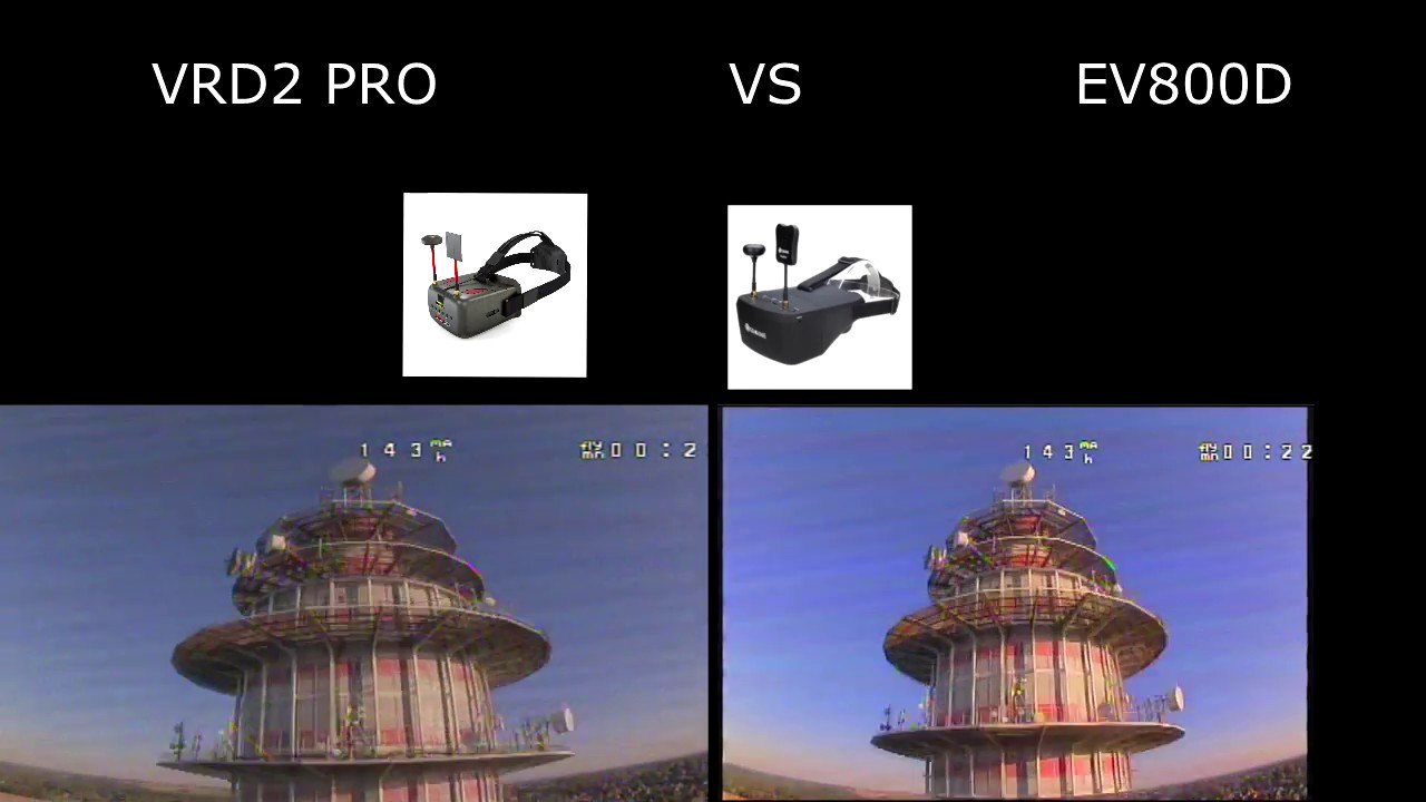 Eachine ev800d vs vrd2 pro comparaison dvr - YouTube