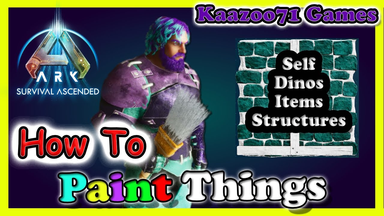 How to Paint Stuff in Ark Survival Ascended 💥 - YouTube