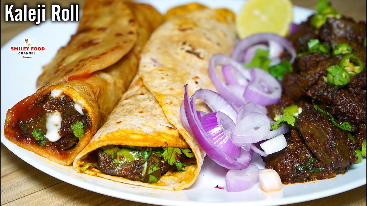 मटन कलेजी फ्राई रोल | Masala Fry Kaleji | Kaleji Roll Recipe | Frankie ...