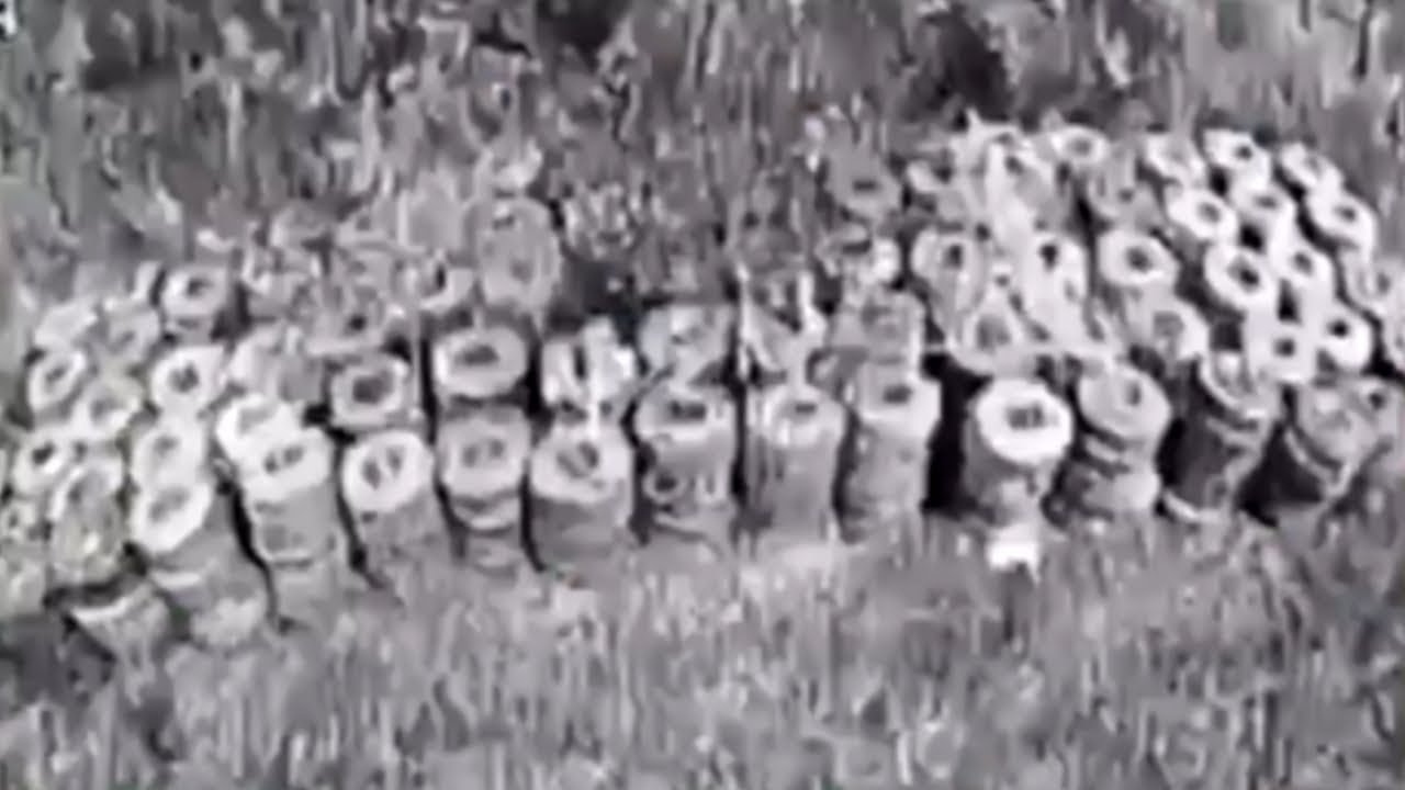 Two Huge Anti-Mine Piles Get Hit! - YouTube