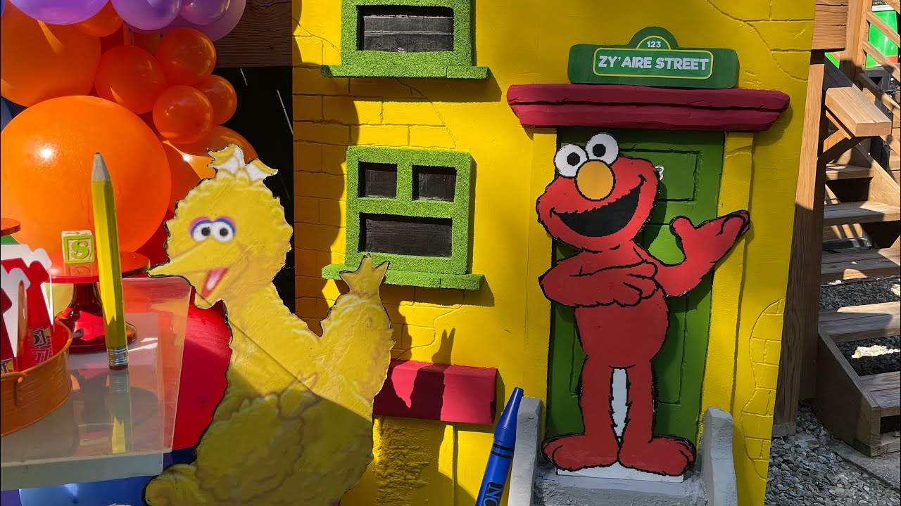 How To Create A Sesame Street Birthday 3D Backdrop Prop - YouTube