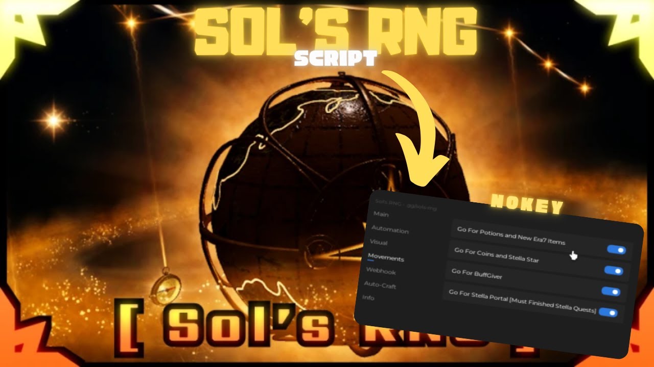 [NEW] Sol's RNG Script | *NO KEY* | AUTO CRAFT, COLLECT POTIONS, AUTO ...