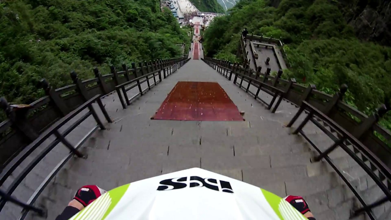 Craziest Stairs Downhill Ever! 999 Steps in 30 Seconds. - YouTube